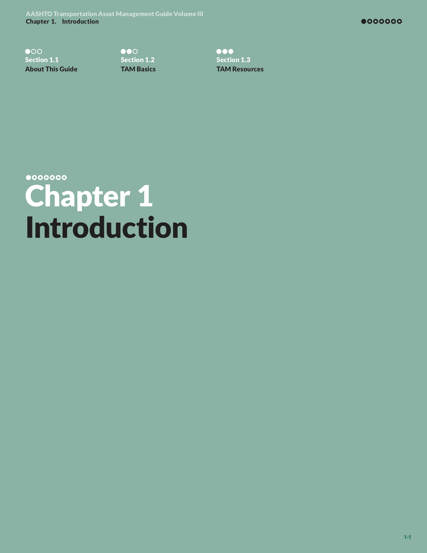 AASHTO TAM Guide – AASHTO Transportation Asset Management Guide Volume III